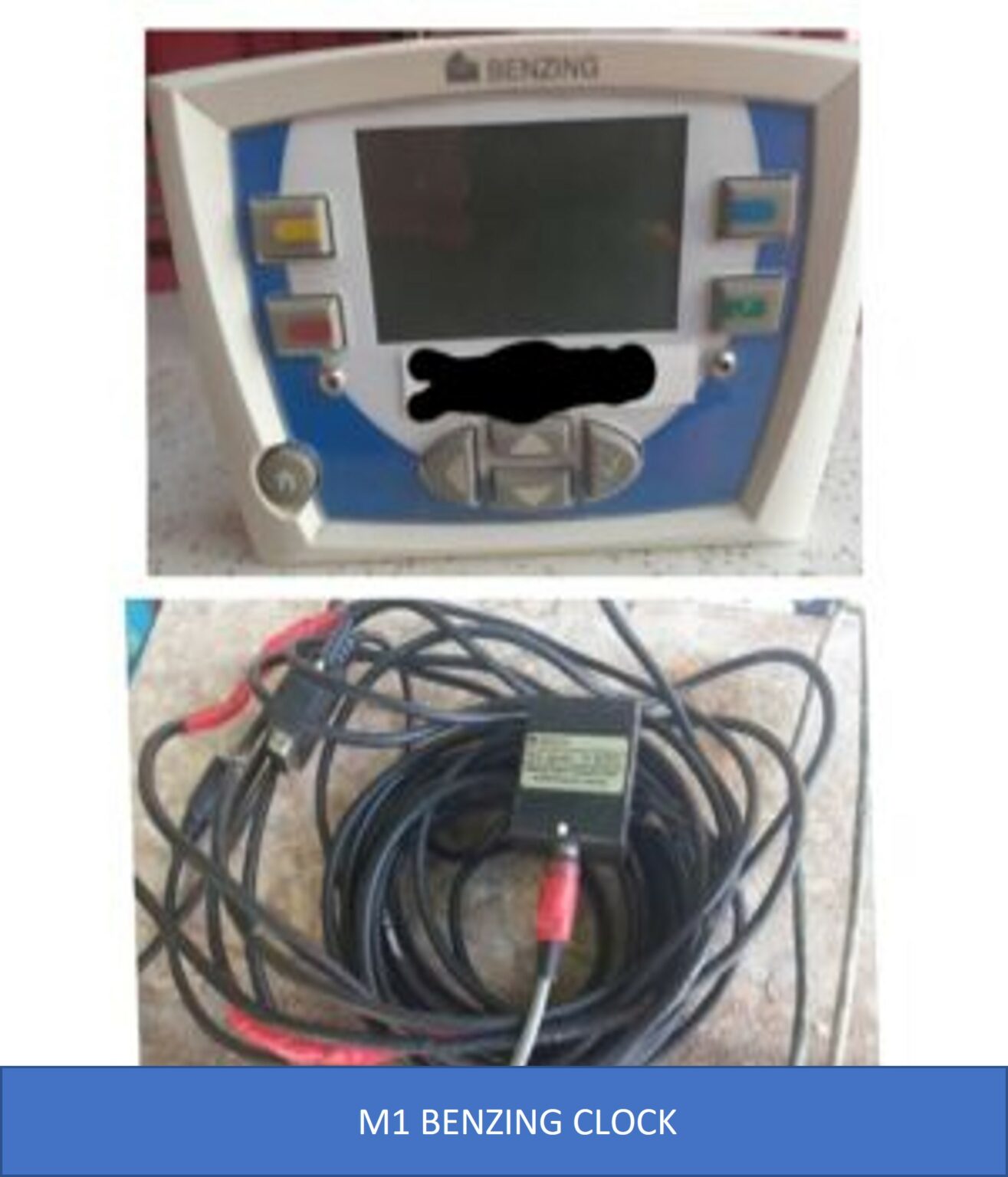 .Lot 1 . 1 X Benzing M1 Clock with cables and connector box(No Antenna)