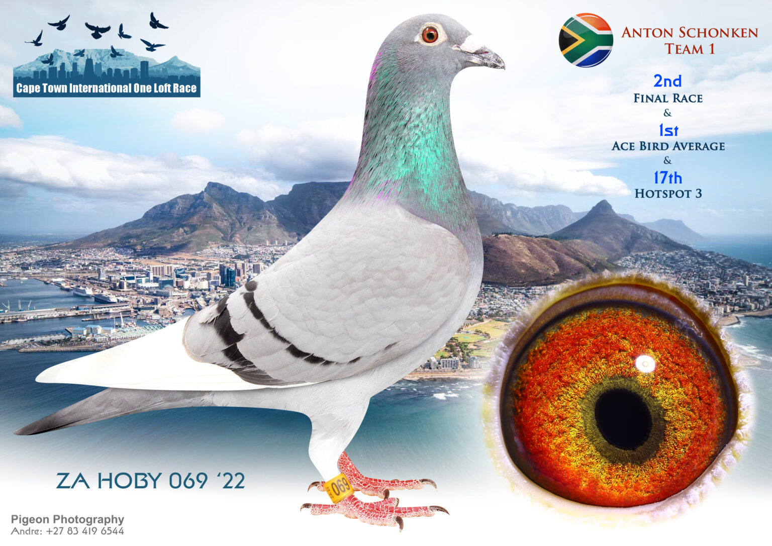 .Lot 2 Cape Town Lofts-ANTON SCHONKEN TEAM 1-ZA 22 HOBY 069 BBWF H-2ND Final- 1ST ACE BIRD- 17TH ...